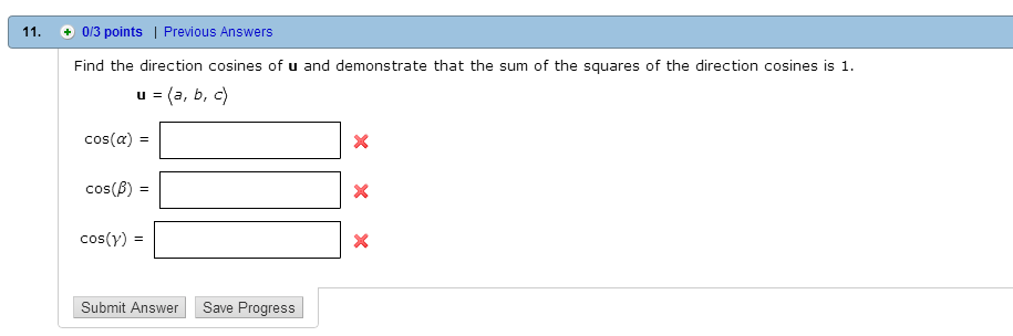 Solved: Find The Direction Cosines Of U And Demonstrate Th... | Chegg.com Solved: Find The Direction Cosines Of U And Demonstrate Th... | Chegg.com