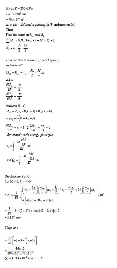 (Solved) - 9-25) solve using castigliano's theorem. Show transcribed image... - (1 Answer ...