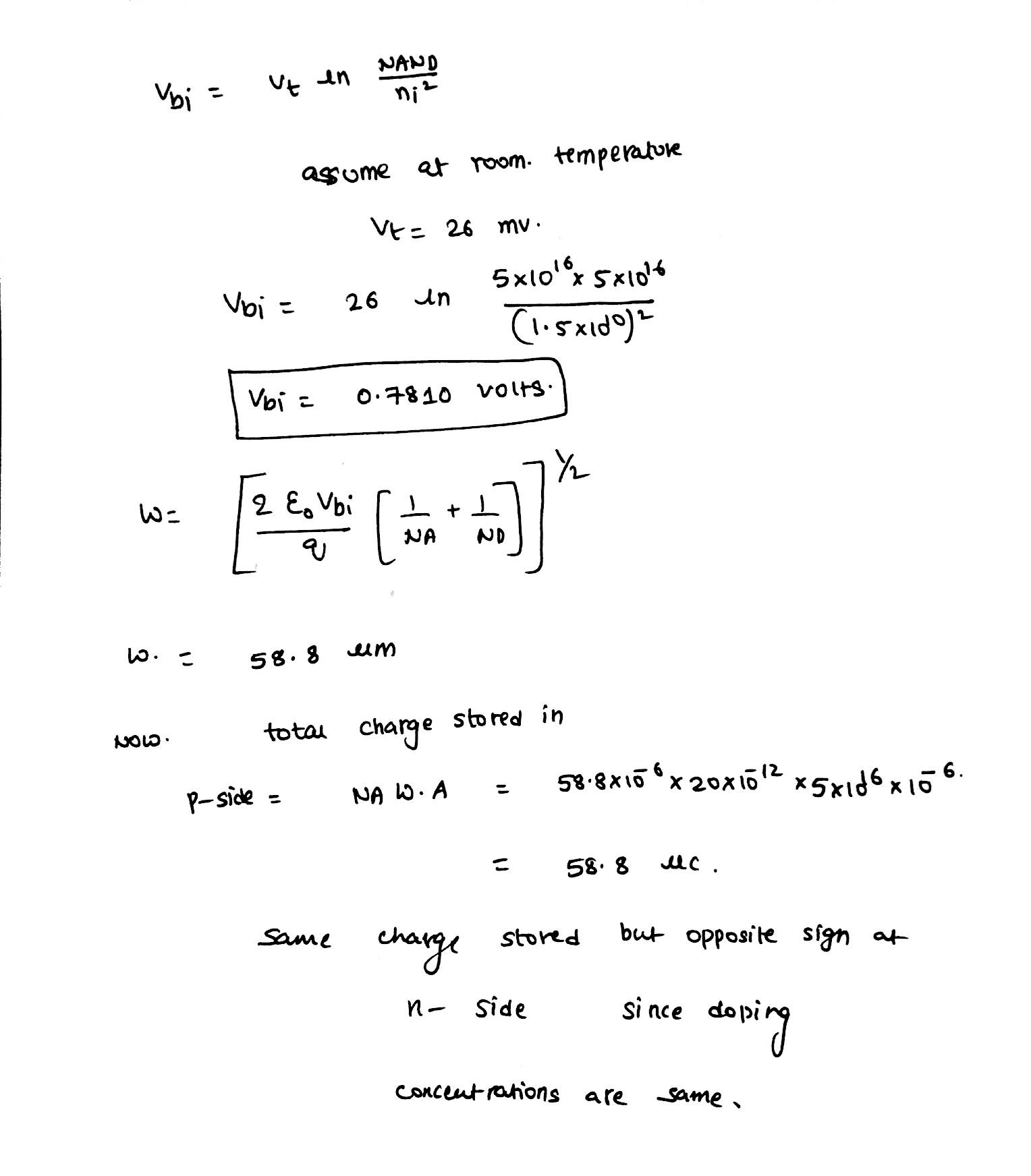 Solved 3 12 Calculate The Built in Voltage Of A Junction In Which The P 1 Answer solved-3-12-calculate-the-built-in-voltage-of-a-junction-in-which-the-p-1-answer