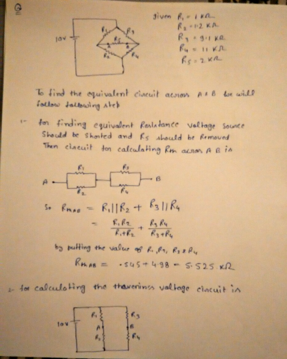 (Solved) - 1.17 The circuit shown in Fig. P1.17 represents the equivalent... - (1 Answer ...