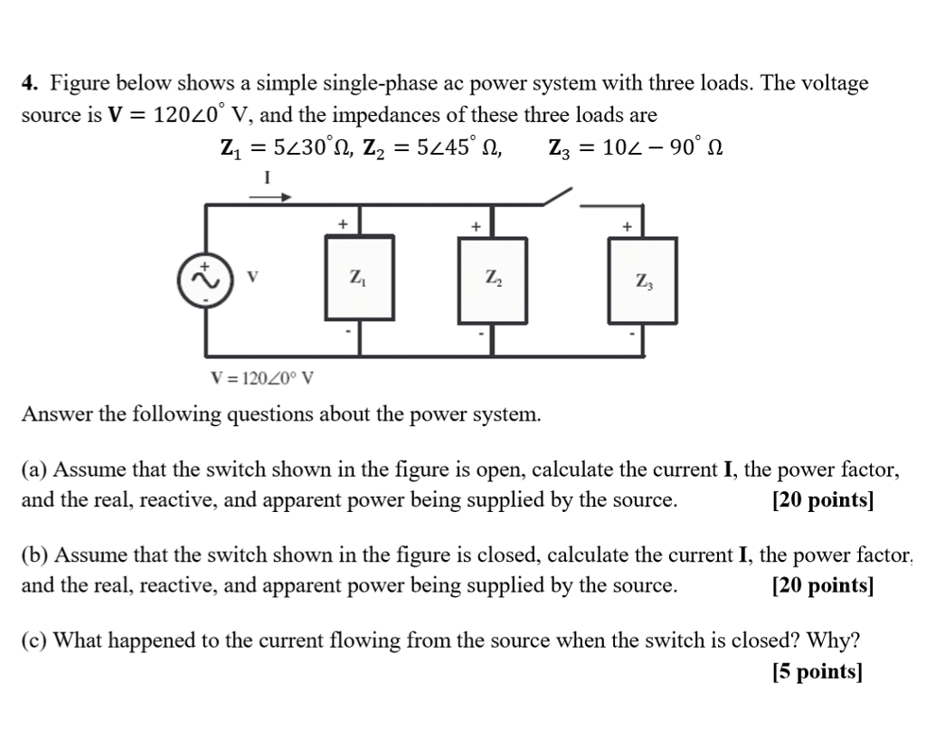 Solved: 4. Figure Below Shows A Simple Single-phase Ac Pow... | Chegg.com Solved: 4. Figure Below Shows A Simple Single-phase Ac Pow... | Chegg.com
