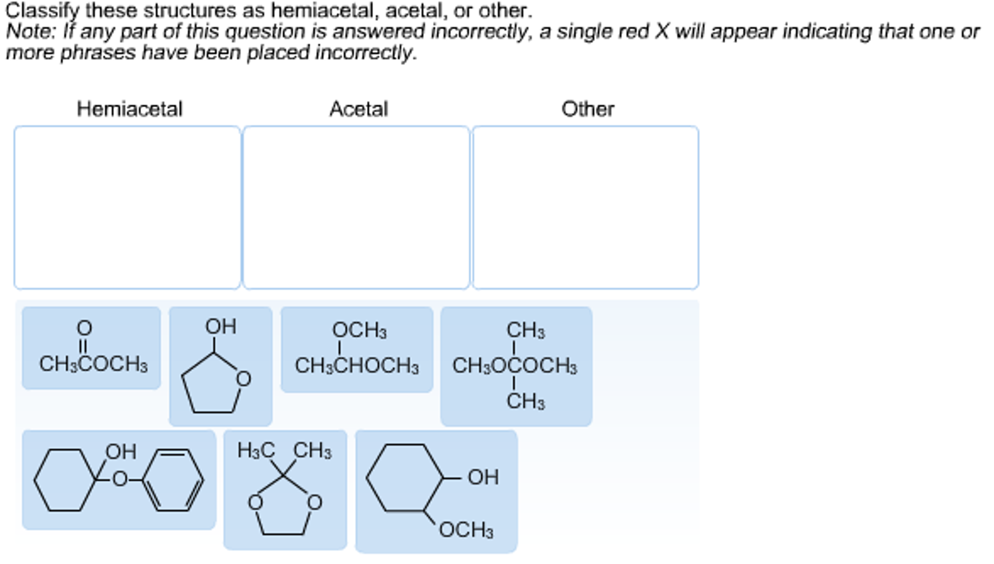 Solved: Classify These Structures As Hemiacetal, Acetal, O... | Chegg.com Solved: Classify These Structures As Hemiacetal, Acetal, O... | Chegg.com