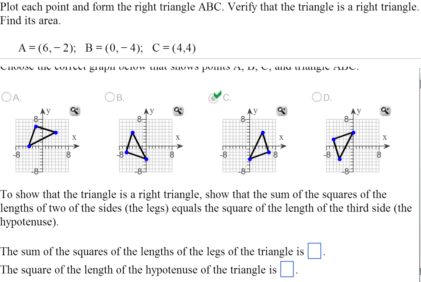 Solved: Plot Each Point And Form The Right Triangle ABC. V... | Chegg.com Solved: Plot Each Point And Form The Right Triangle ABC. V... | Chegg.com