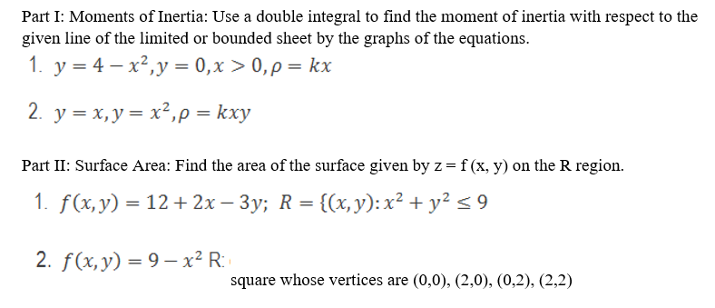 Moment Of Inertia Integral 6. Moments Of Inertia By Integration