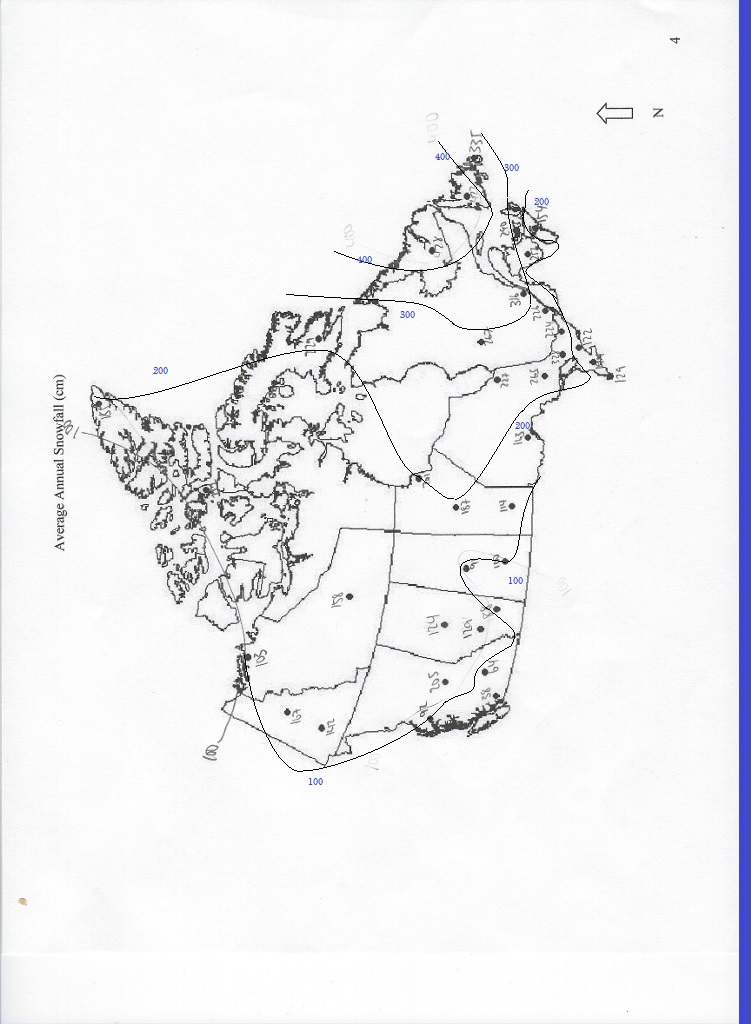 Solved Average Annual Snowfall (cm) Is8 11a 114 26 22. 124 | Chegg.com