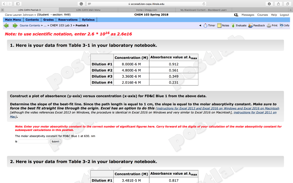 Solved access5.lon-capa.illinois.edu LON-CAPA Postlab 3 | Chegg.com