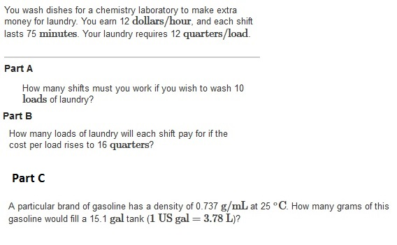 Solved You wash dishes for a chemistry laboratory to make | Chegg.com