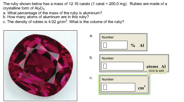 Solved: The Ruby Shown Below Has A Mass Of 12.16 Carats (1... | Chegg.com