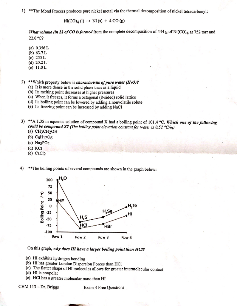 Solved: The Mond Process Produces Pure Nickel Metal Via Th... | Chegg.com