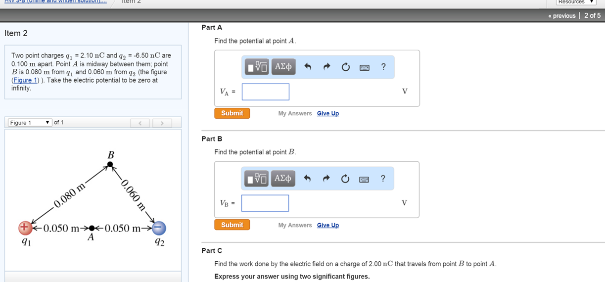 Solved: Item 2 Two Point Charges Q1 = 2.10 NC And Q2 = -6.... | Chegg.com Solved: Item 2 Two Point Charges Q1 = 2.10 NC And Q2 = -6.... | Chegg.com