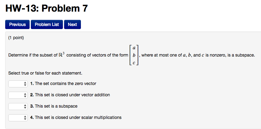 Solved Determine if the subset of R3 consisting of vectors | Chegg.com