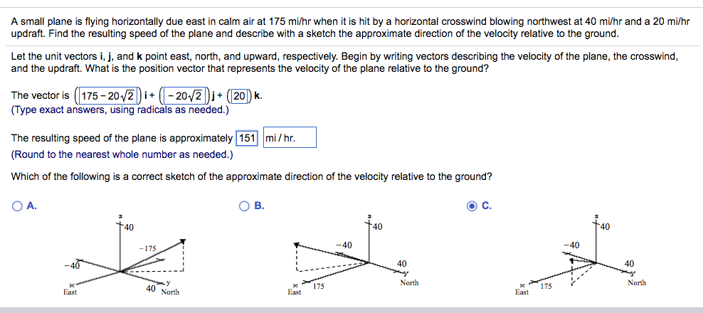 Solved A small plane is flying horizontally due east in calm | Chegg.com
