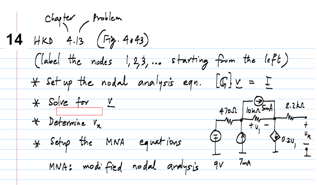 Solved Set up the Modified Nodal Analysis (MNA) matrix | Chegg.com
