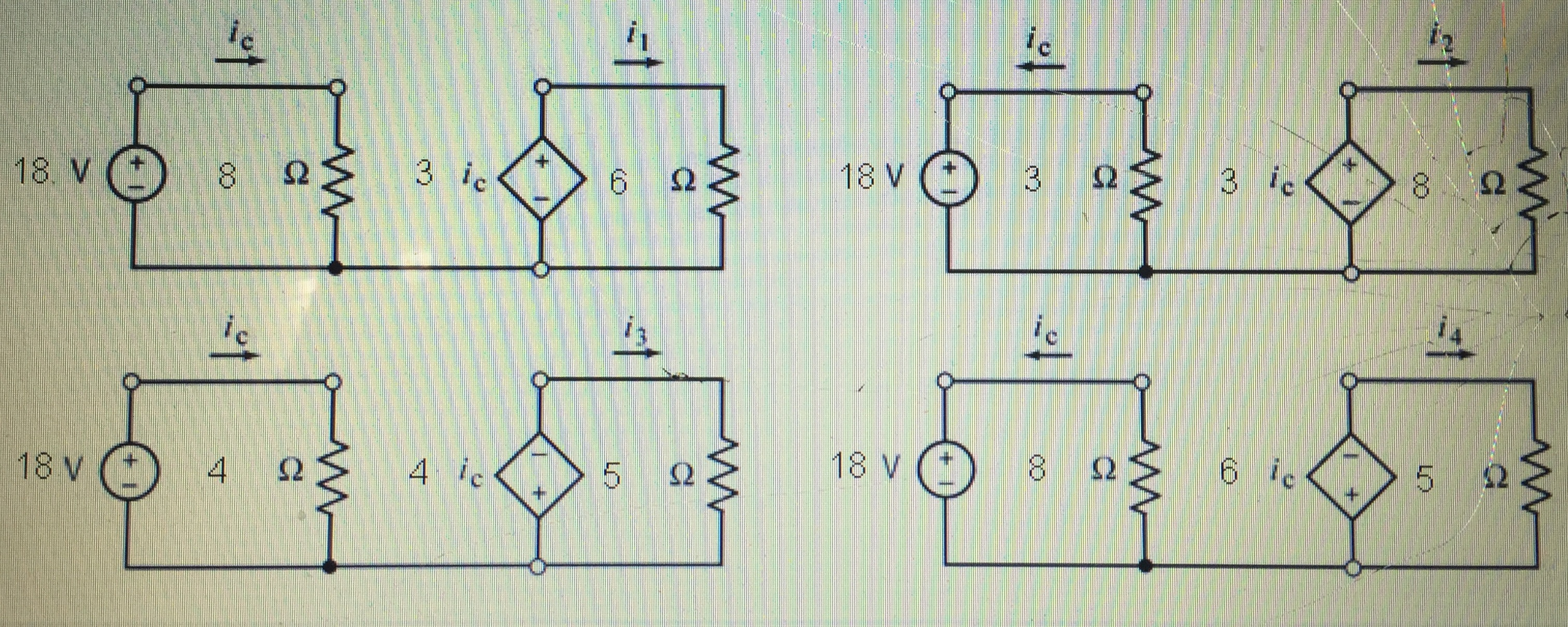 Solved: Here Are Four Similar But Seperate Circuits. The O... | Chegg.com