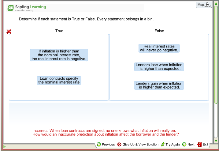 Solved: Map Sapling Learning Determine If Each Statement I... | Chegg.com