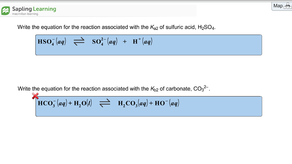 Solved: Map Sapling Learning Macmillan Learning Write The ... | Chegg.com