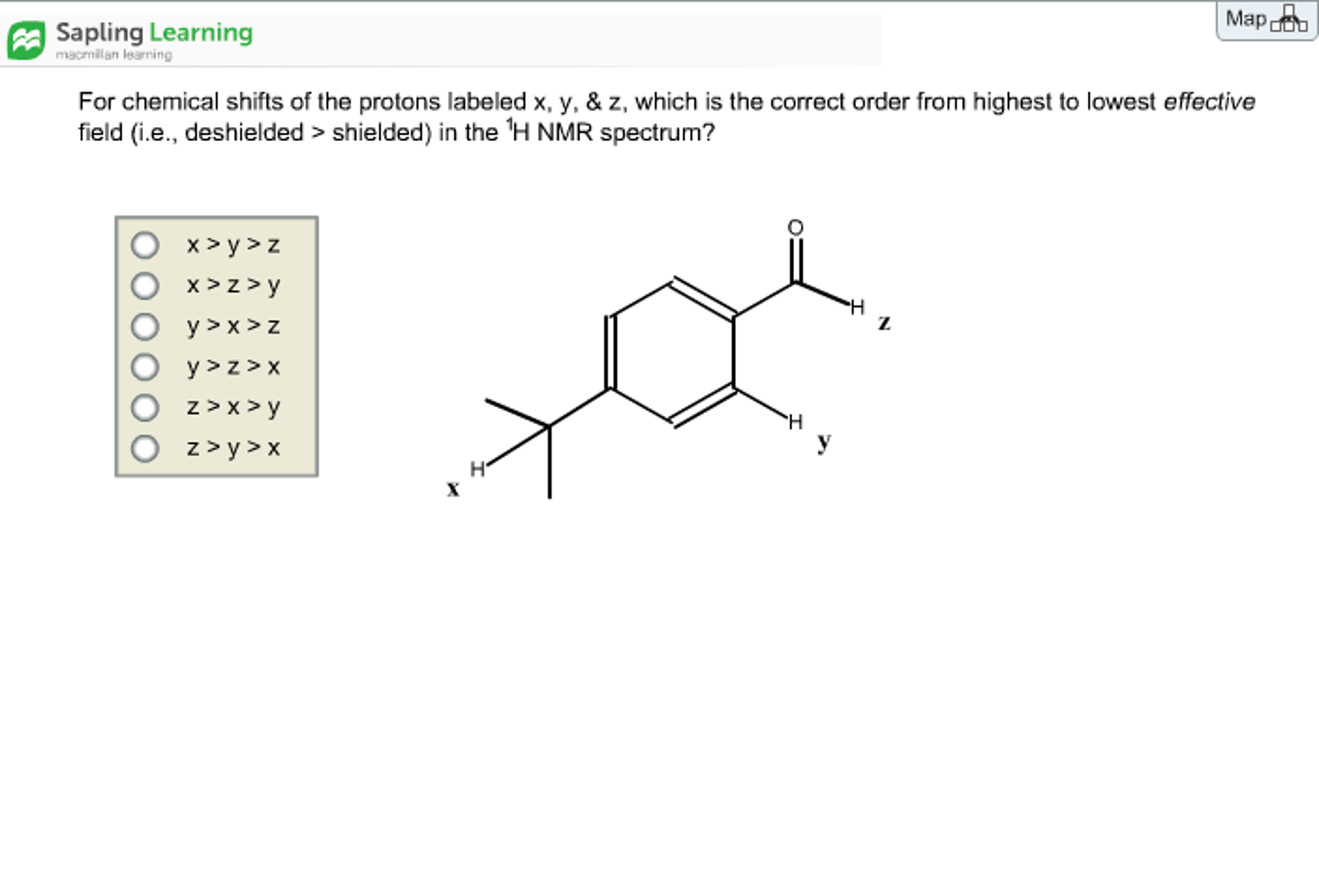 Solved: For Chemical Shifts Of The Protons Labeled X, Y, &... | Chegg.com