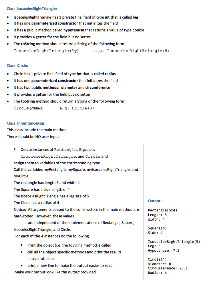 Solved Assignment Inheritance Csis 1410 Learning Objectiv