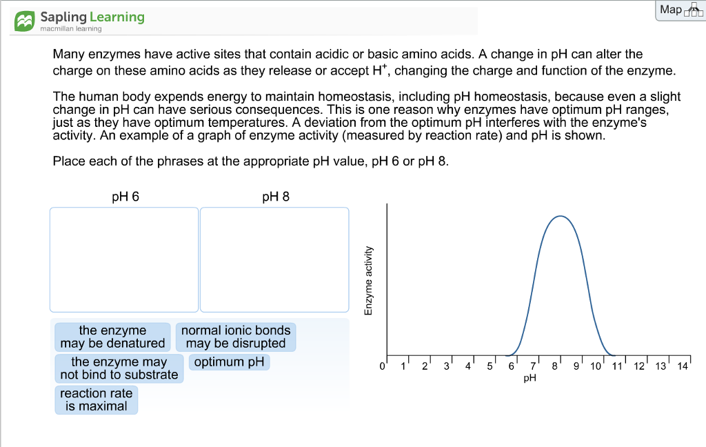 Solved: Map A Sapling Learning Macmillan Learning Many Enz... | Chegg.com
