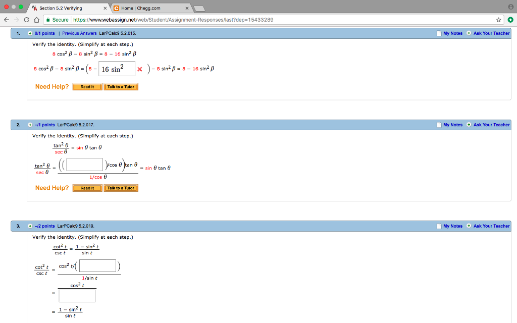 Solved: MA Section 5.2 Verifying X C Home I Chegg.com C Se... | Chegg.com