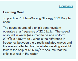 Solved Constants Learning Goal: To practice Problem-Solving | Chegg.com