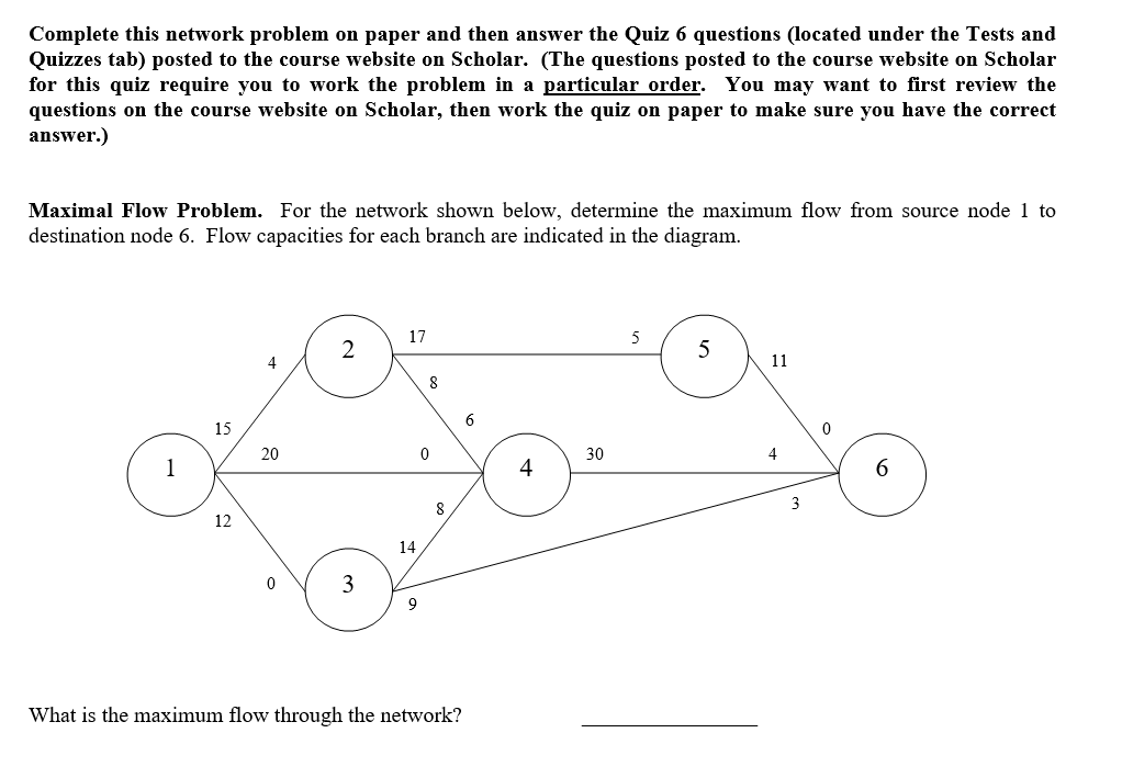 Solved: 1. From The Original Network, The Maximum Flow Fro... | Chegg.com