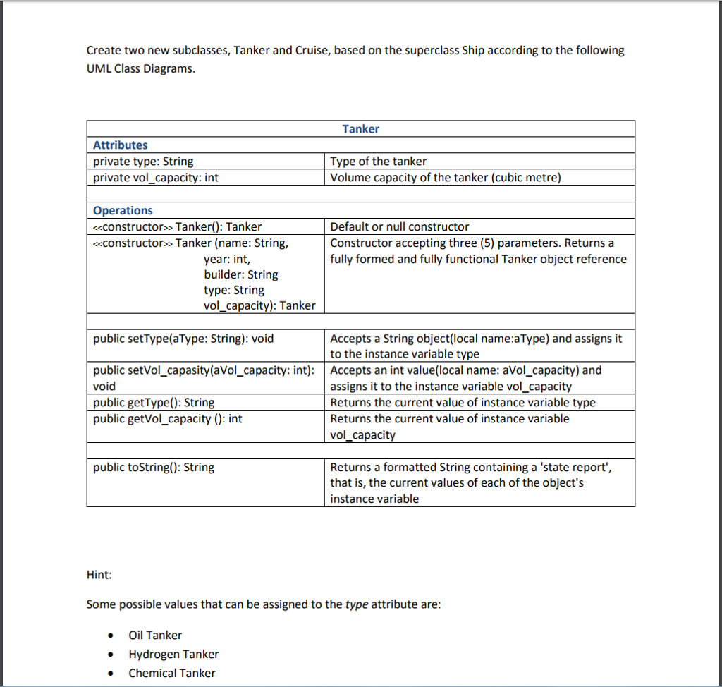Solved Purpose To Review Inheritance In Java By