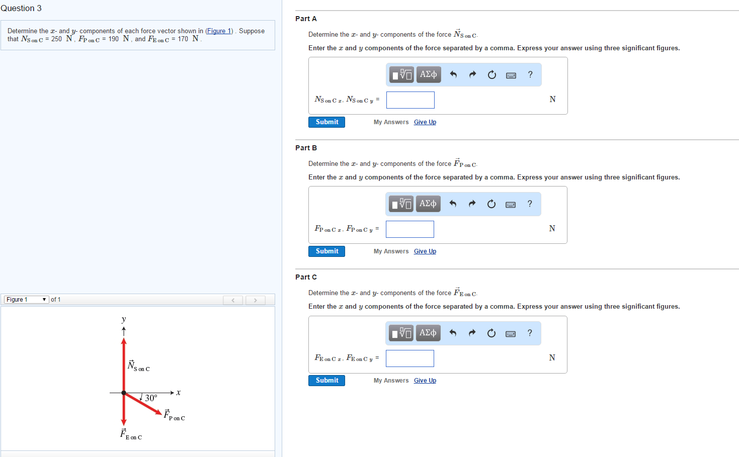 Solved: Determine The X- And Y- Components Of Each Force V... | Chegg.com