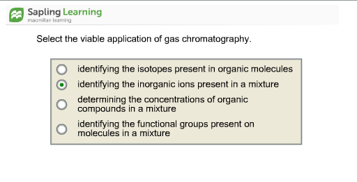 Solved: Sapling Learning Macmillan Leaming Select The Viab... | Chegg.com