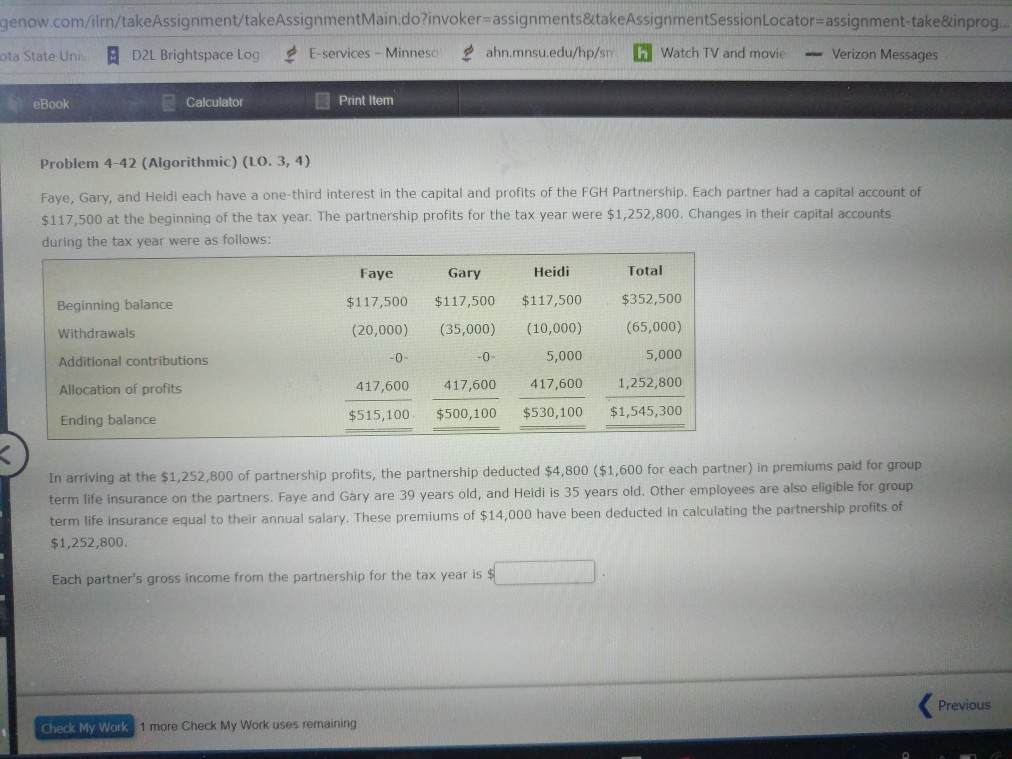 Solved genow com/im/takeAssignment takeAssignment Main | Chegg.com