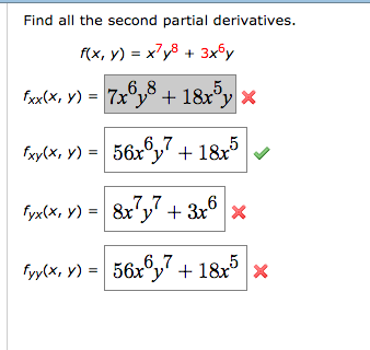 Solved Find all the second partial derivatives. f(x, y) = | Chegg.com