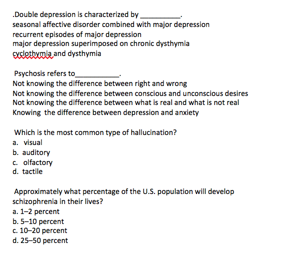 Solved Double depression is characterized by seasonal | Chegg.com