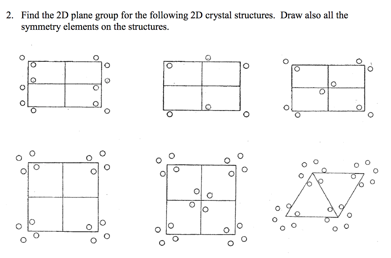 Solved: 2. Find The 2D Plane Group For The Following 2D Cr... | Chegg.com