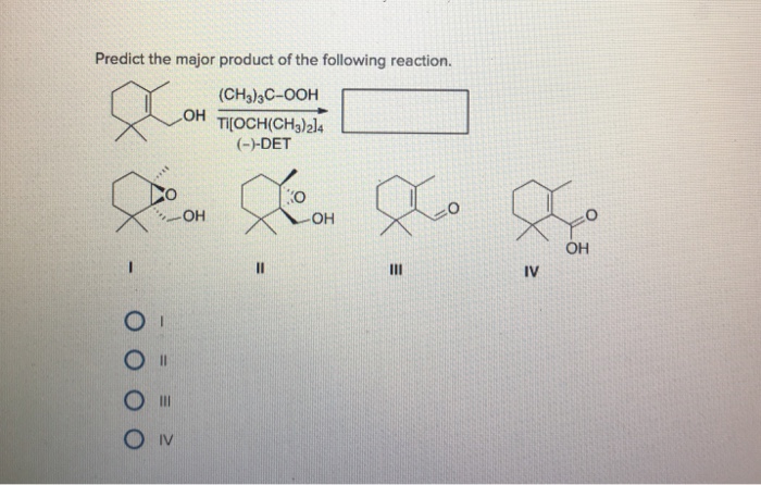 Solved Predict the major product of the following reaction. | Chegg.com