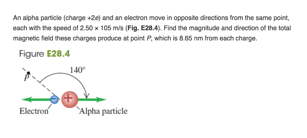 Solved An alpha particle (charge +2e) and an electron move | Chegg.com