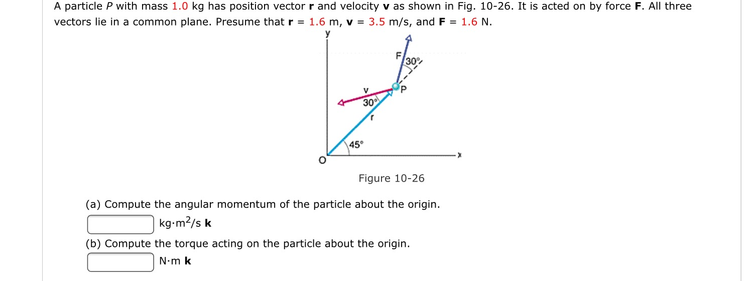 Solved: A Particle P With Mass 1.0 Kg Has Position Vector ... | Chegg.com