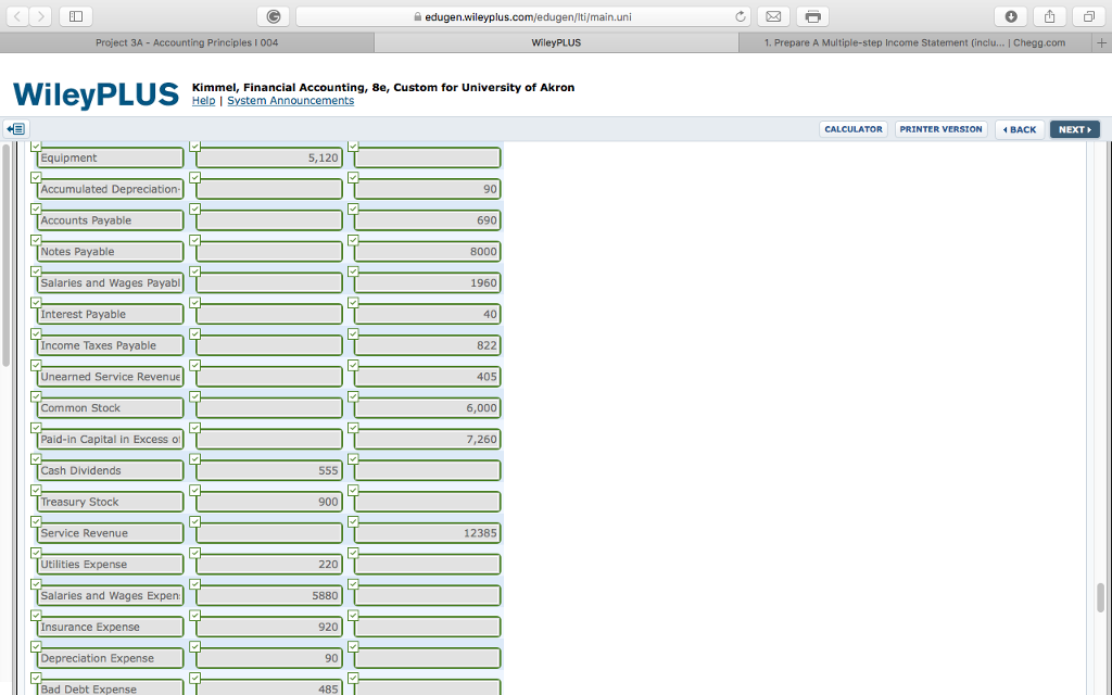 Solved: Edugen Wileyplus.com/edugenlltilmain.uni Project 3... | Chegg.com