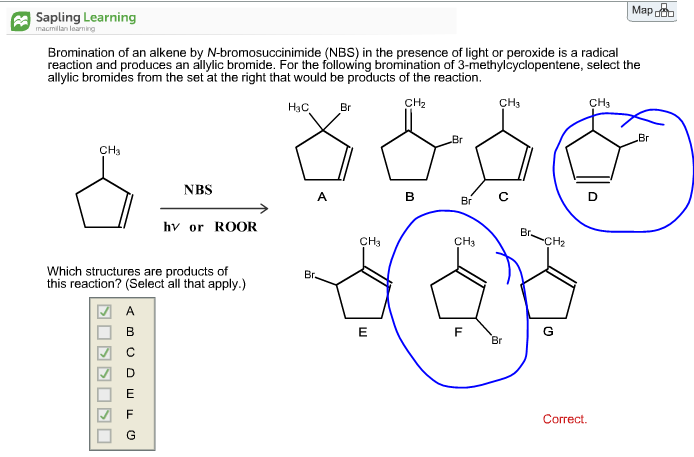 Solved: For The Two Circled, D And F. The Bromine Attacks ... | Chegg.com