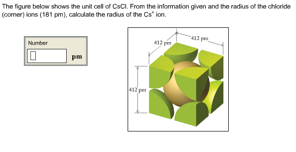 Solved: The Figure Below Shows The Unit Cell Or CsCl. From... | Chegg.com