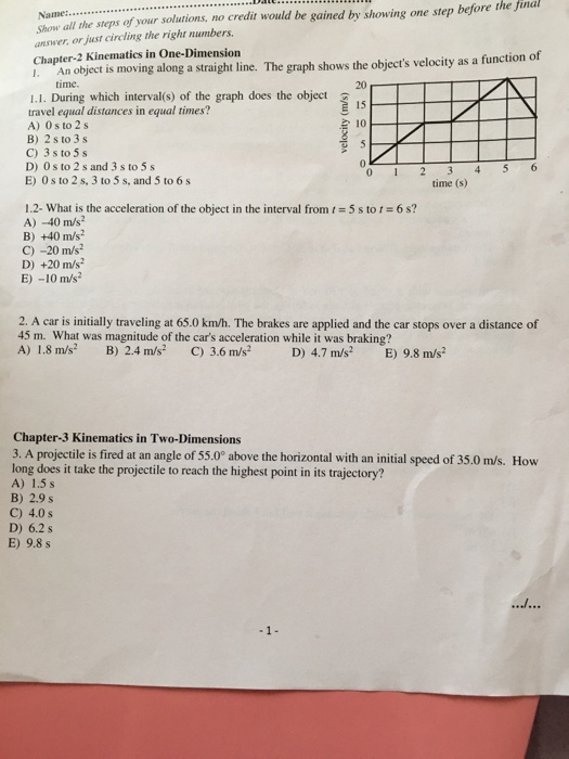 Solved An Object Is Moving Along A Straight Line The Gra