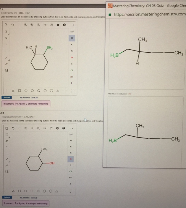 Solved: Draw The Molecule On The Canvas By Choosing Button... | Chegg.com