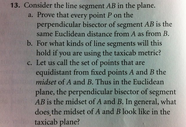 Consider the line segment AB in the plane. Prove | Chegg.com