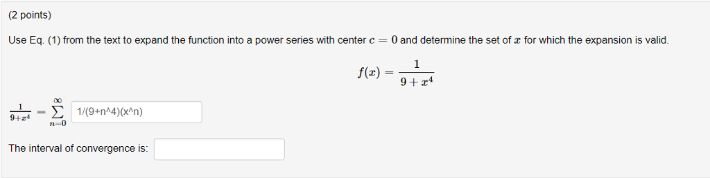 Solved (2 points) Use Eq. (1) from the text to expand the | Chegg.com