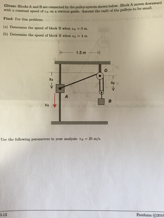 Solved: Blocks A And B Are Connected By The Pulley-system ... | Chegg.com