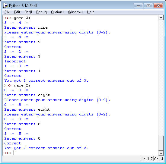 Solved For Python Write A Function Game That Teaches C