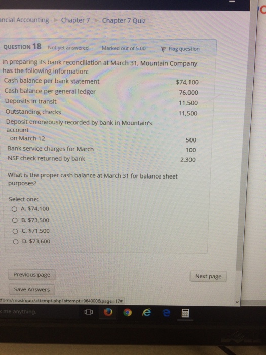 Solved 11 Financial Accounting Chapter 7 Chapter 7 Quiz Q Chegg