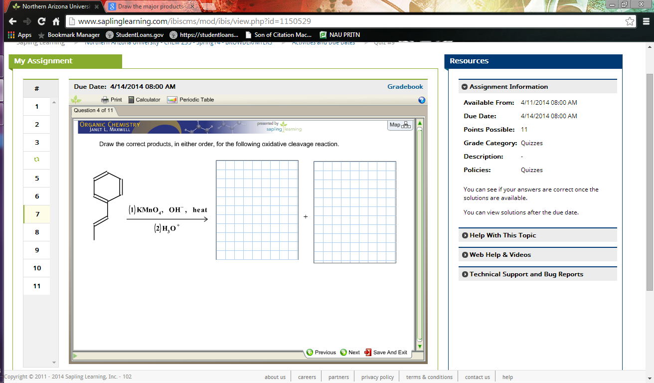 Chemistry Archive | April 13, 2014 | Chegg.com