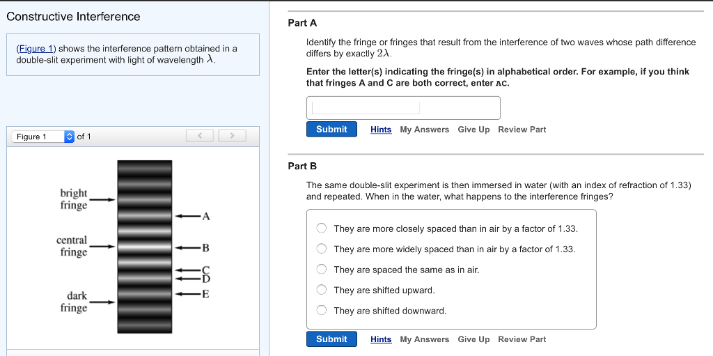 Solved: Shows The Interference Pattern Obtained In A Doubl... | Chegg.com