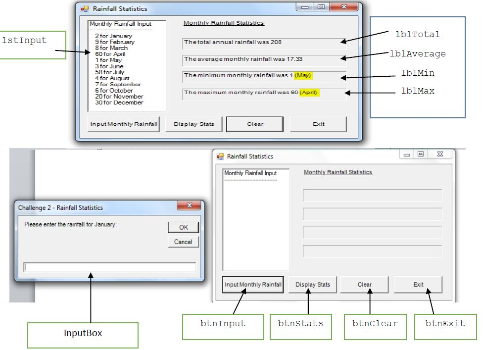 Code: Public Class Form1 Dim month(12) As Integer | Chegg.com