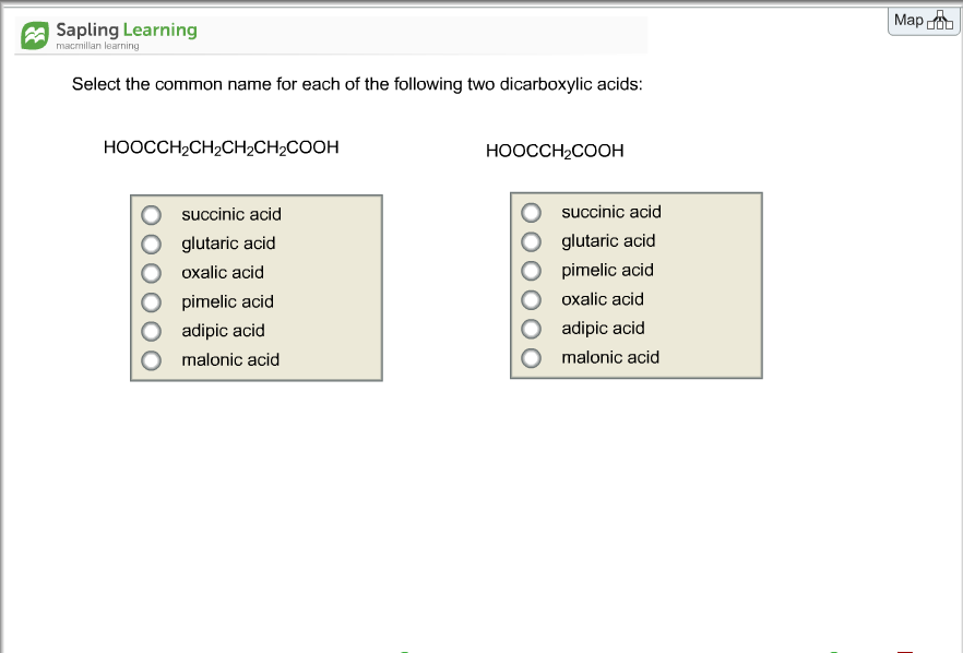 Solved: Map Sapling Learning Macmillan Learning Select The... | Chegg.com